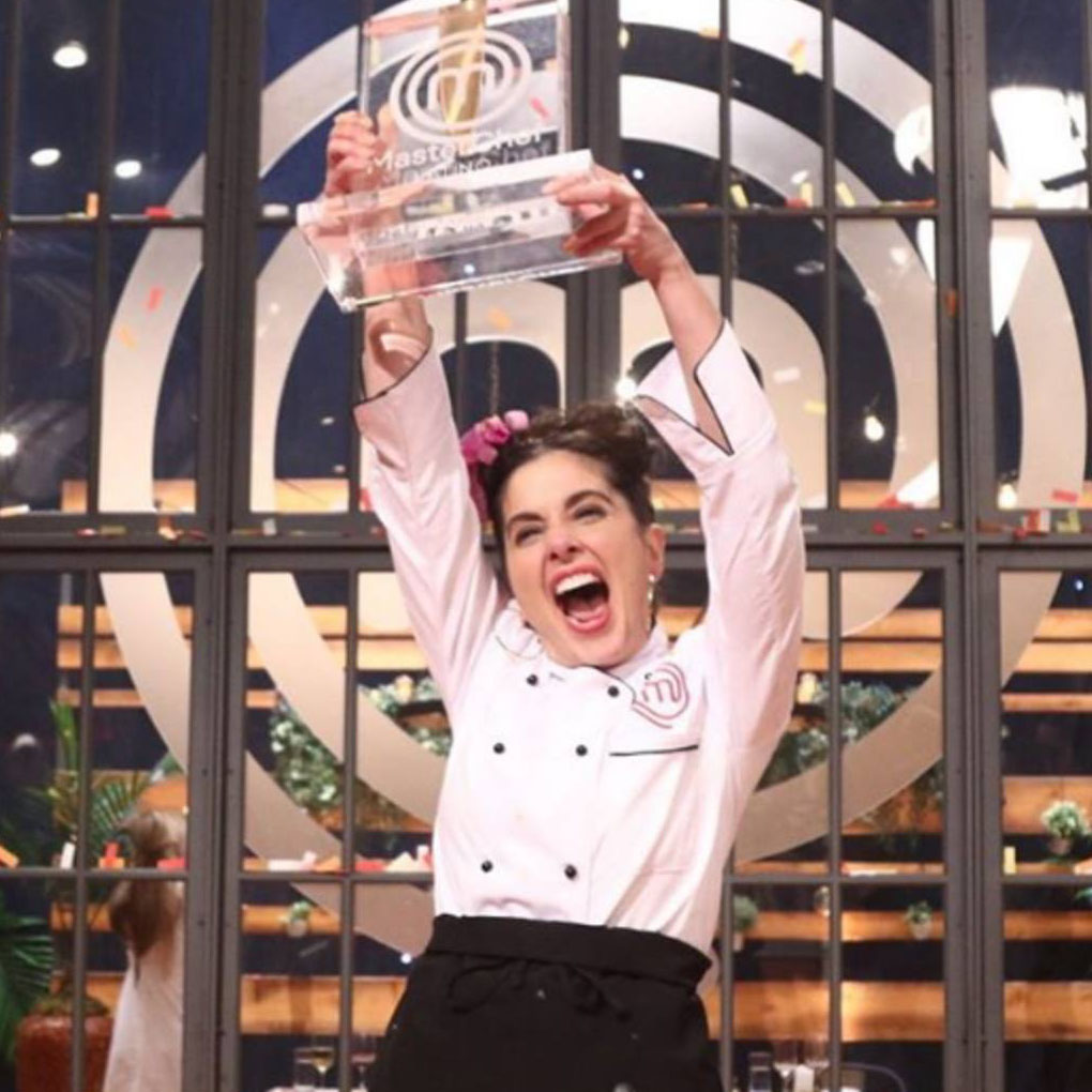 Sindy Lazo al ganar final Masterchef Latino 2018